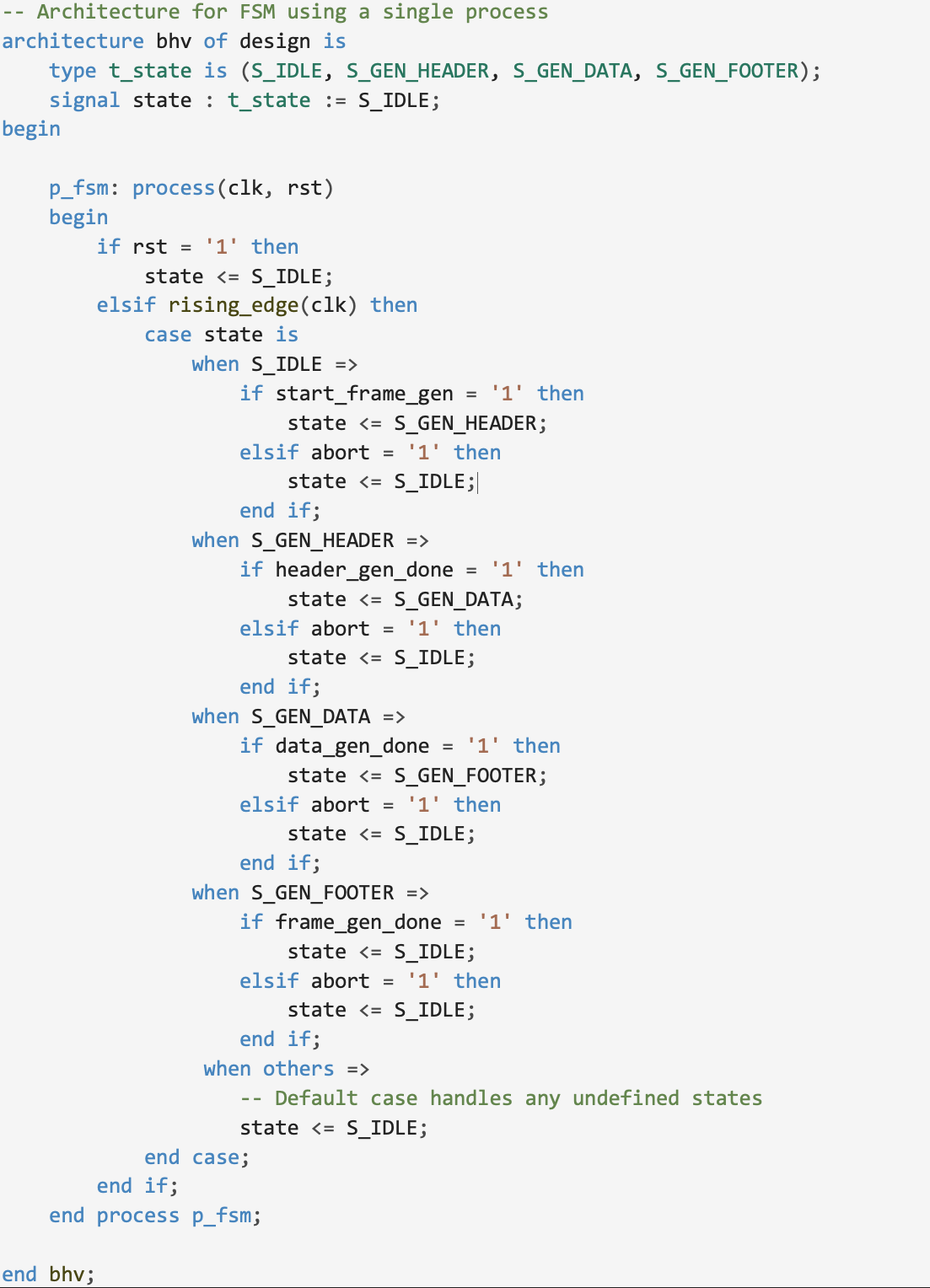 Designing FSMs in VHDL - EmLogic AS